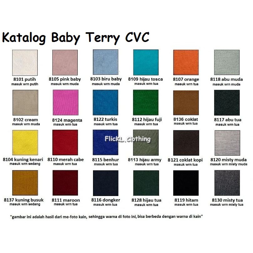 Jual Kain Baby Terry CVC Bahan Baby Terry CVC Katun Kilo | Shopee Indonesia