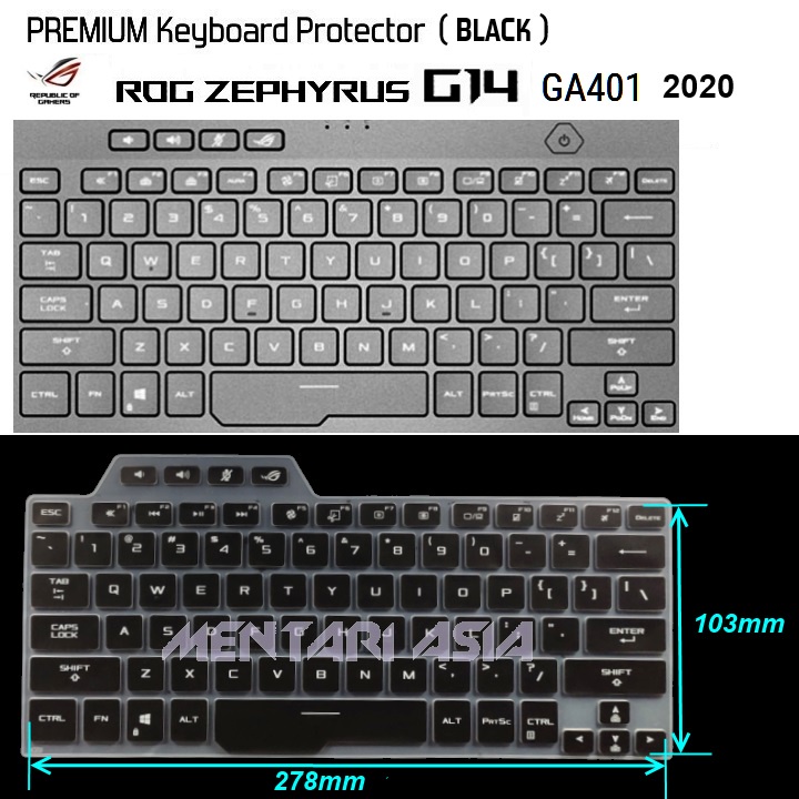 Jual Keyboard Protector ASUS ROG Zephyrus G14 GA401 2020 - PREMIUM ...