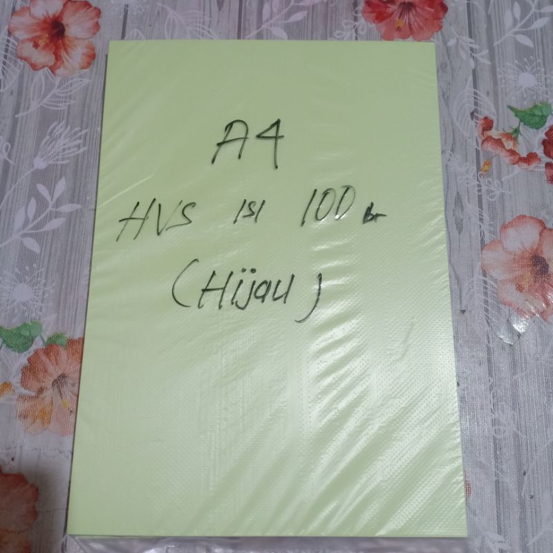 Jual Kertas HVS A4 Warna HIJAU Eceran Isi 100 Lembar / Paper Fotocopy ...