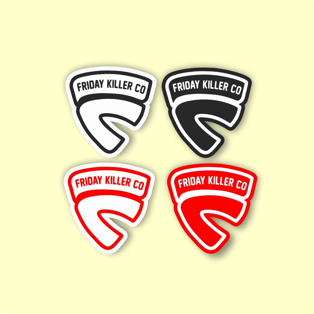 Jual Stiker brand Logo Friday killer distro bahan graftac anti air ...