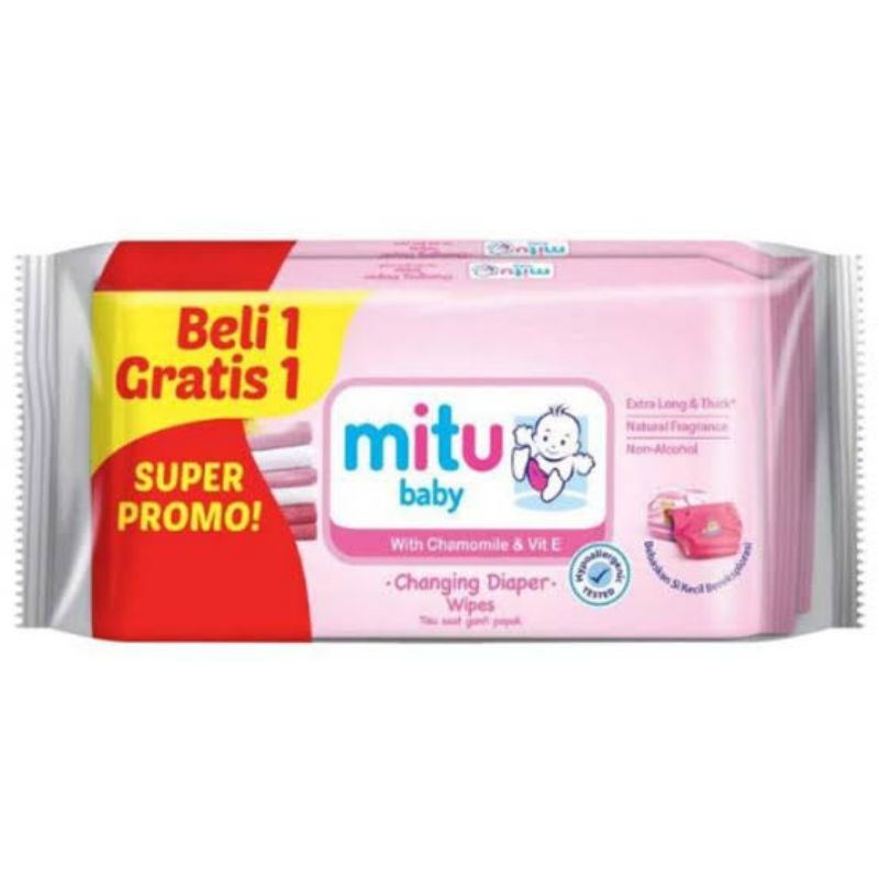 Jual Tisu basah Mitu Beli 1 Gratis 1 isi 50 + 50 | Shopee Indonesia