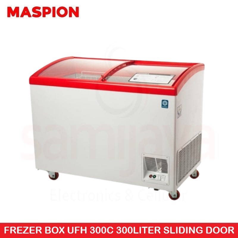 Jual FREZER BOX MASPION UFH 300C UFH-300C 300LITER SLIDING DOOR KACA ...