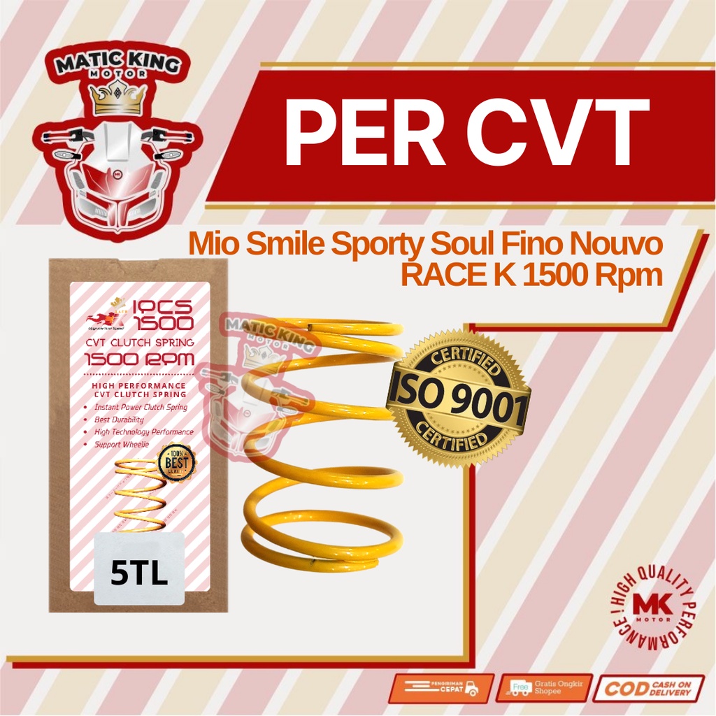 Jual Per CVT Puli Pully Racing 5TL Mio Sporty Smile Soul 110 Karbu Race ...