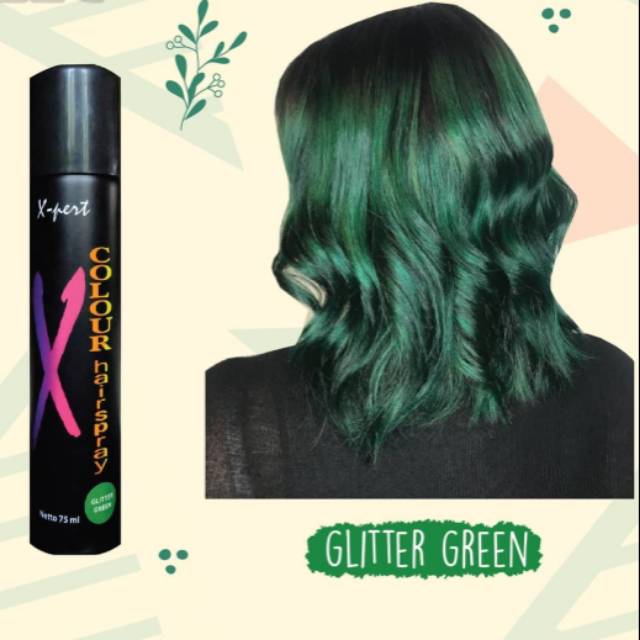 Jual Hairspray X Pert Warna Glitter Green Hijau 75ml Shopee