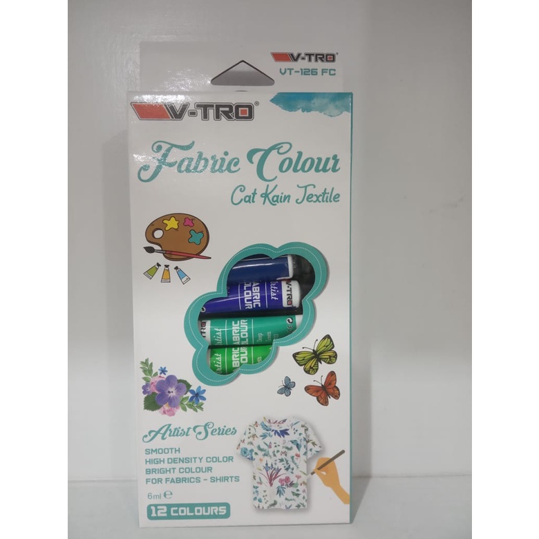 Jual CAT KAIN TEXTILE/FABRIC COLOUR V-TRO | Shopee Indonesia