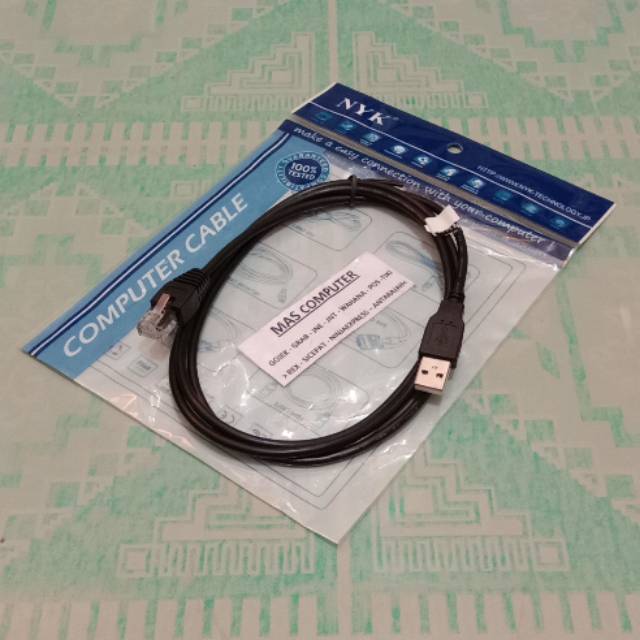 Jual Kabel Barcode Scanner / Kabel Console USB 2.0 to RJ45 Omni Barcode ...