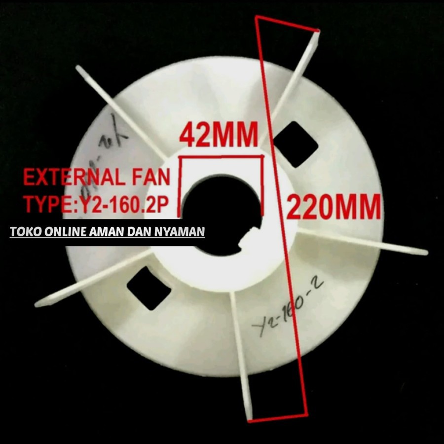 Jual Y2 160-2 kipas dinamo-external fan-kipas fan electro motor | Shopee Indonesia