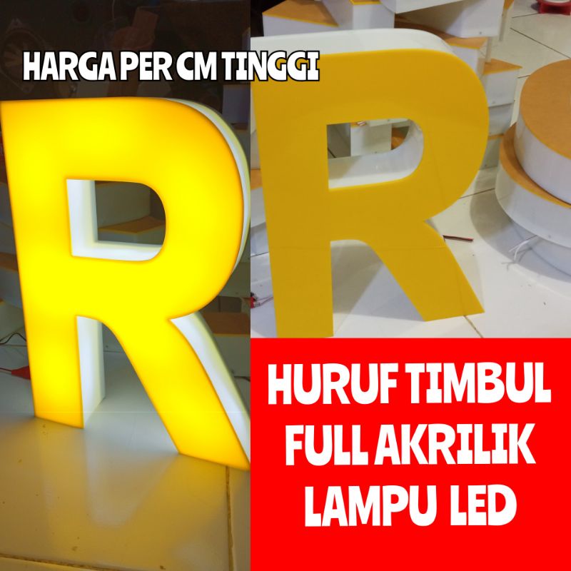 Jual Huruf timbul akrilik menyala | Shopee Indonesia