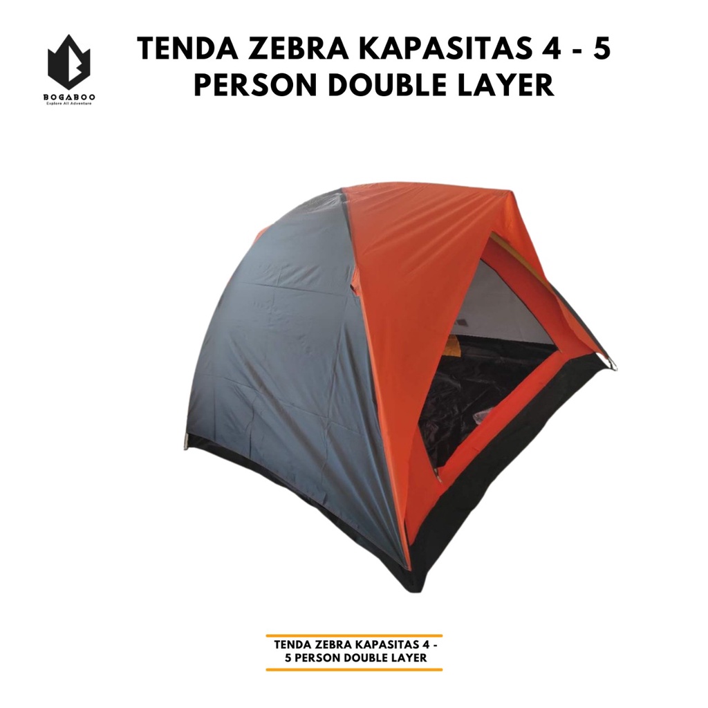 Jual [DAKIDAKU] Tenda Zebra Tent 4 - 5 orang Tenda Gunung Tenda Kemping ...