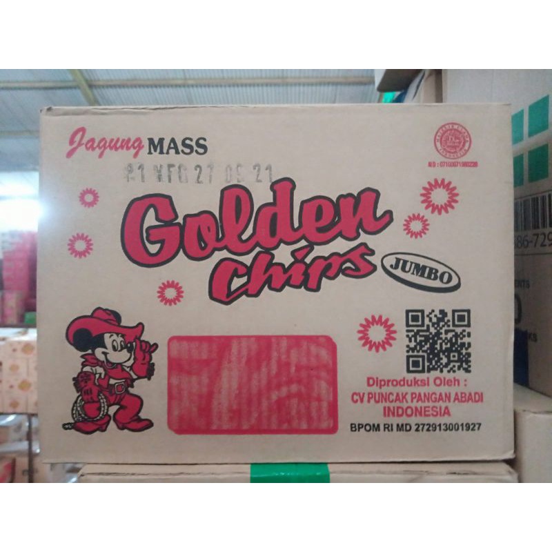 Jual (Sae) Snack Viral 1 DUS GOLDEN CHIPS / POTATO CHIPS isi 40 PCS ...