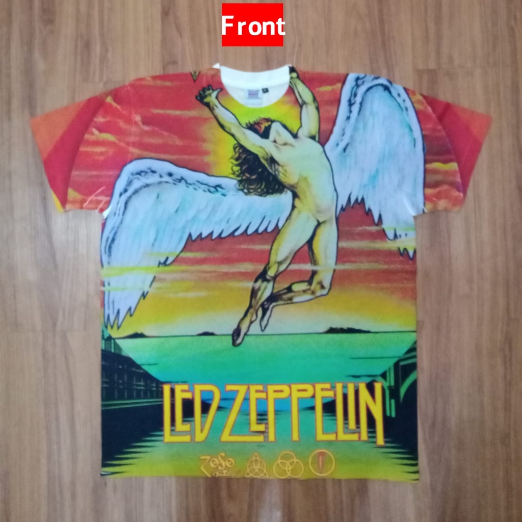 Jual KAOS MUSIK AOP LED ZEPPELIN, ALL OF PRINT DEPAN BELAKANG, kaos TAG ...