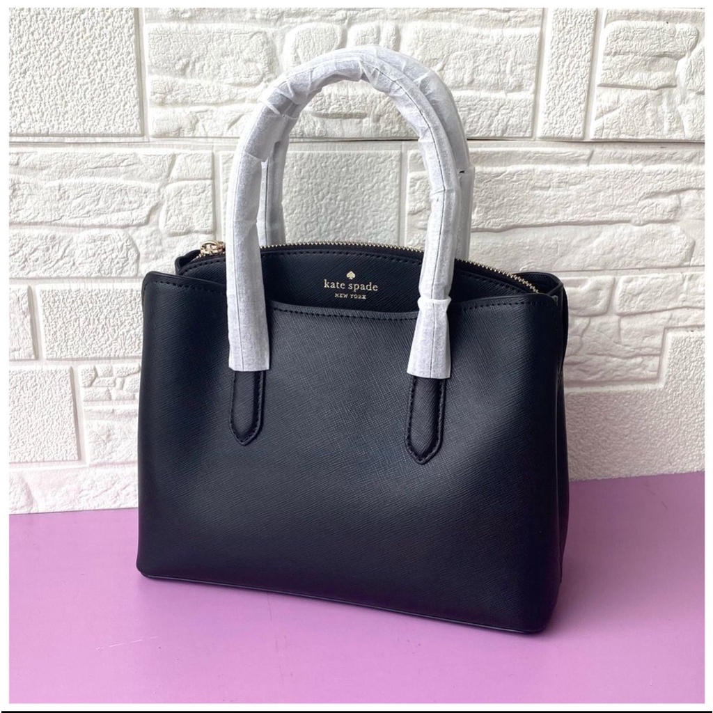 Jual Tas Wanita Branded Kate Spade KS Rory Medium Satchel Black - 100% ...