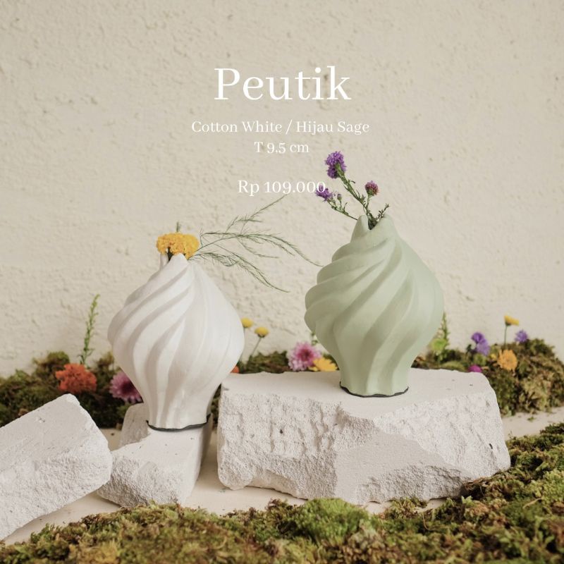 Jual Peutik - Vase Handmade - aesthetic Vases - Vas bunga estetik ...