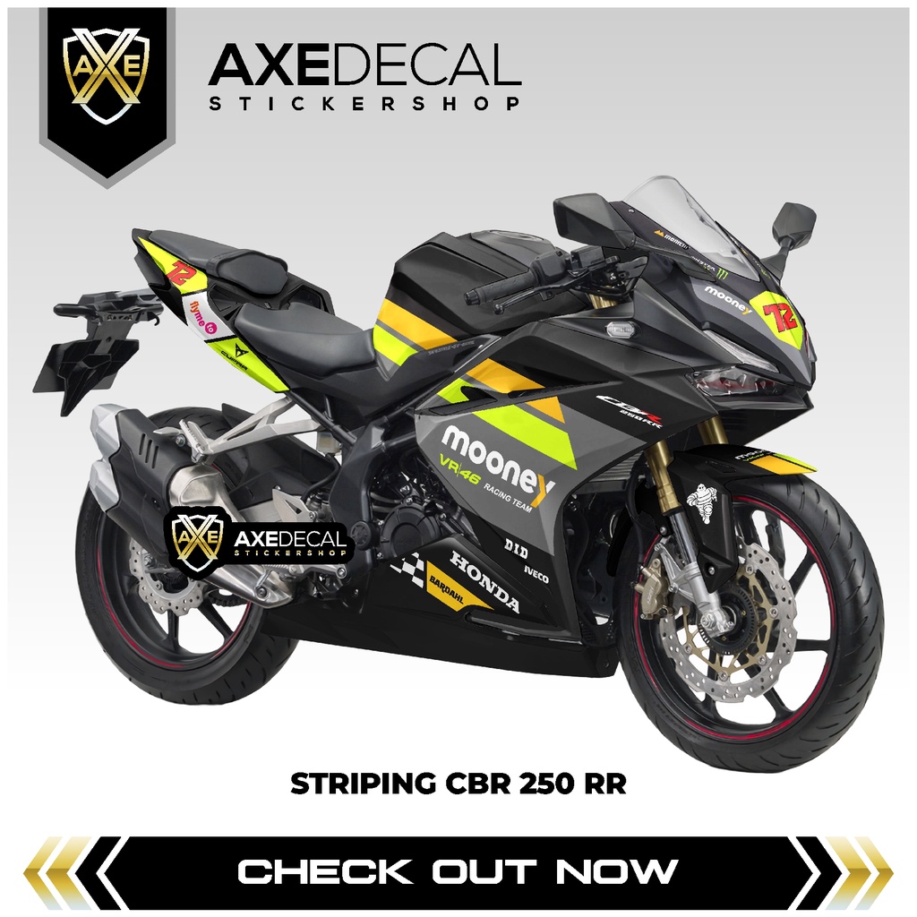 Jual Striping Cbr 250 RR Livery Mooney VR 46 / Stiker Motor Honda Cbr ...