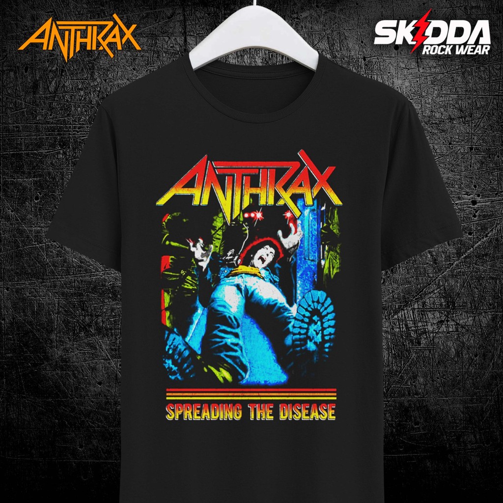 Jual T Shirt Kaos Band Metal ANTHRAX - Spreading the Disease - Premium Black NSA | Shopee Indonesia