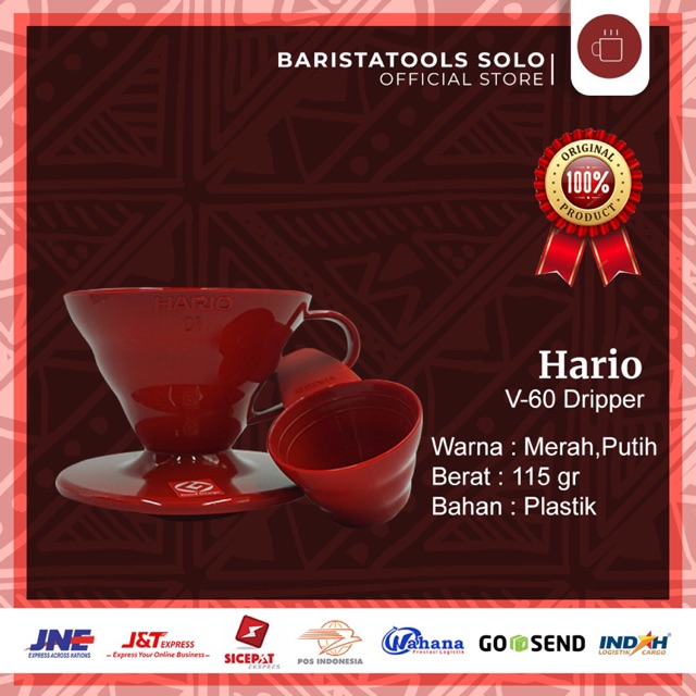 Jual Hario V60 Dripper 01 (VD-01R) Red - Barsol Indonesia | Shopee ...