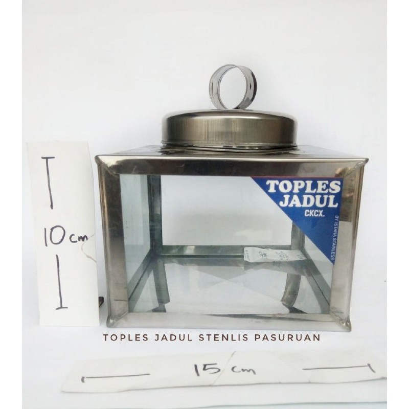 Jual toples kaca jadul 11 x11x10cm toples jar kotak kaca | Shopee Indonesia
