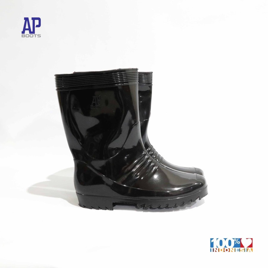Jual BOOT AP1 BLACK UKURAN 25 SEPATU BOOT AP HITAM AP 1 SAFETY KARET ...