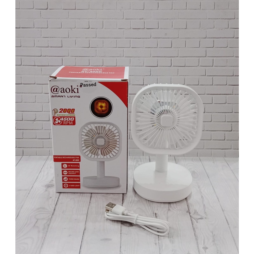 Jual MINI FAN PORTABLE @AOKI / KIPAS MINI @AOKI / DESK FAN USB CHARGER ...