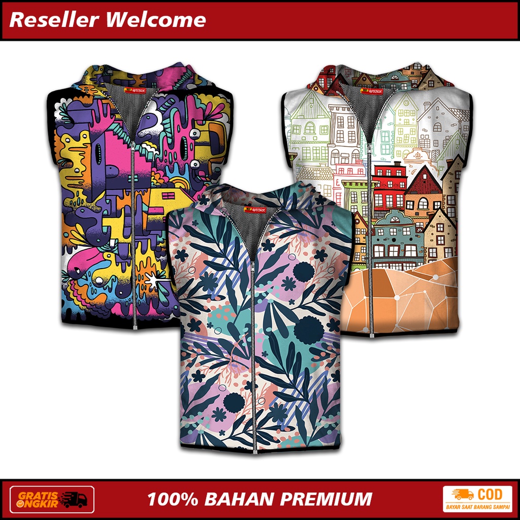 Jual Queenzie Rompi Jersey Printing Unisex Vest Olahraga Sepeda dan ...