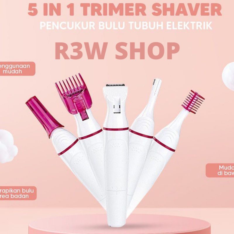 Jual WW 5in-1 Trimmer Shaver Alat Cukur Potong Bulu Tubuh Kaki Tangan ...
