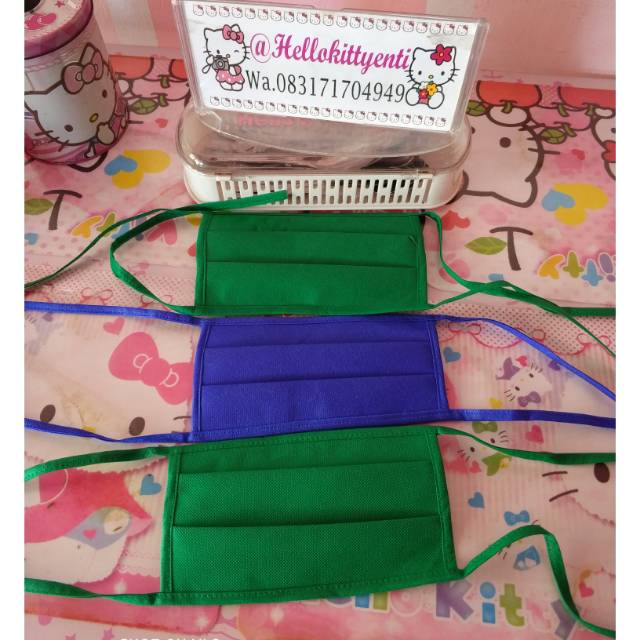 Jual Penutup mulut kain polos 3x lbh tebal dari sensi bisa dicuci ...