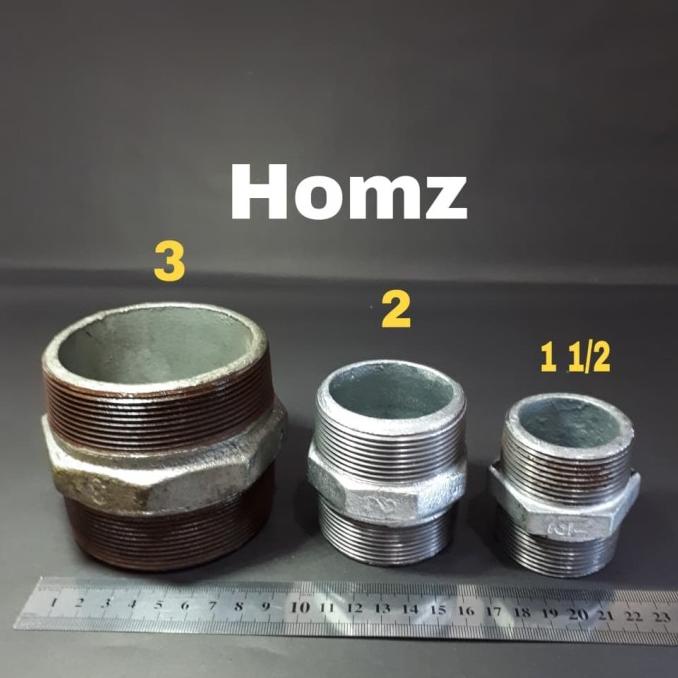 Jual GALVANIS/GALVANISE DOUBLE NEPEL 2" INCH IN/D N BESI/DOBEL NEPPEL 2 ...