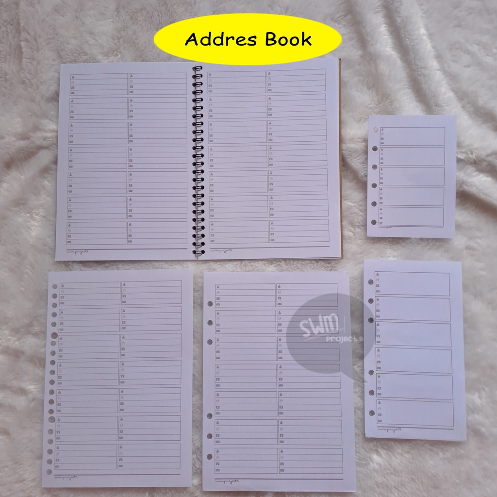 Jual [BUY5 FREE1] planner address book - notebook spiral refill loose ...