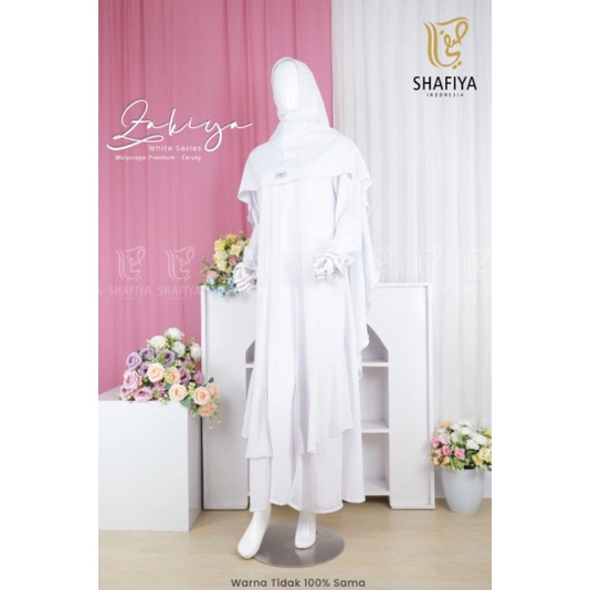 Jual SK Zakiya Mom by Shafiya indonesia Gamis putih Dewasa | Shopee ...