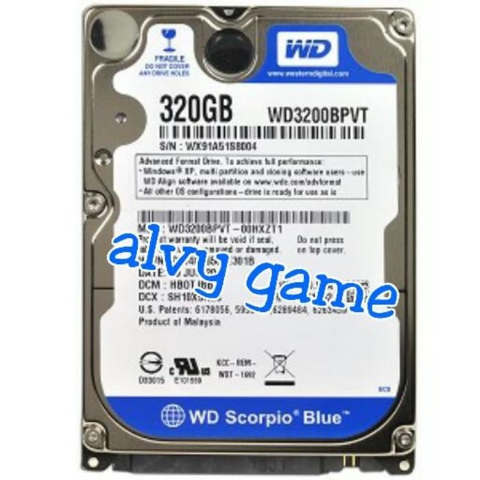 Jual Premium hdd/hardisk 2,5 internal 320gb sata wd blue,black laptop ...