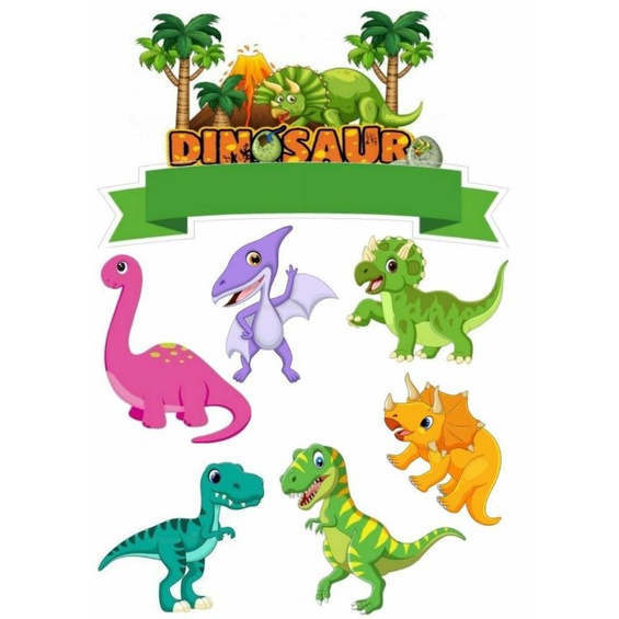 Jual Topper cake kue Dinosaurus Dino baby free custom nama dan ucapan ...