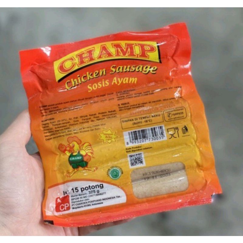 Jual Champ Sosis Ayam 375gr isi 15pcs | Shopee Indonesia