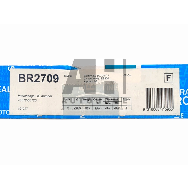 Jual Piringan Cakram Rem Toyota Camry XV50 2012-2018 - BENDIX Disc Brake Rotor BR2709 | Shopee ...