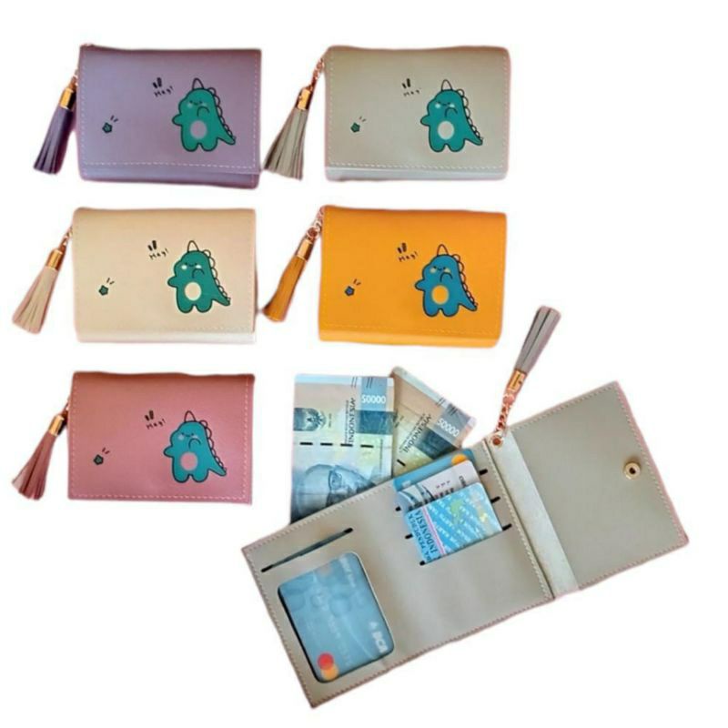 Jual DOMPET MINI WANITA /DOMPET KECIL GAMBAR SAURUS | Shopee Indonesia