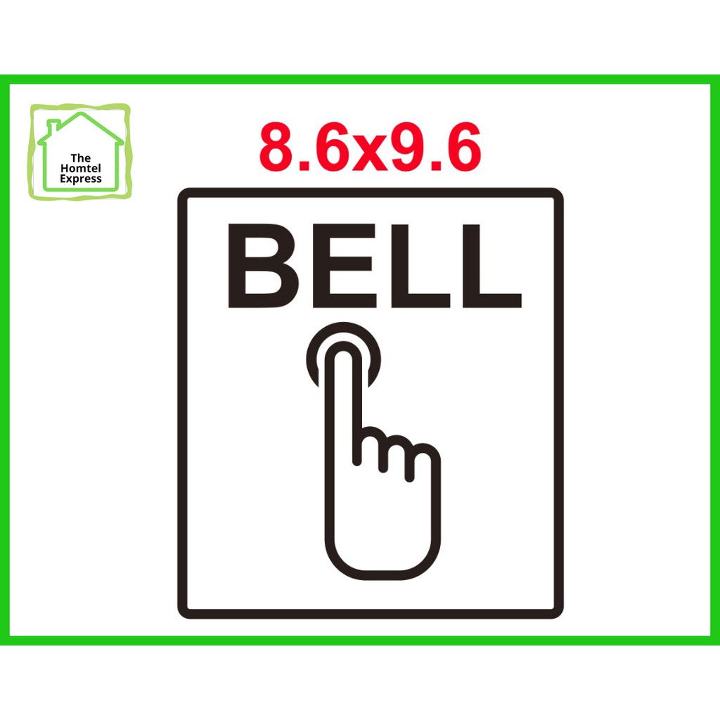 Jual STICKER Bell Rumah Vinyl Tahan Air Penunjuk Bel Stiker Langsung ...