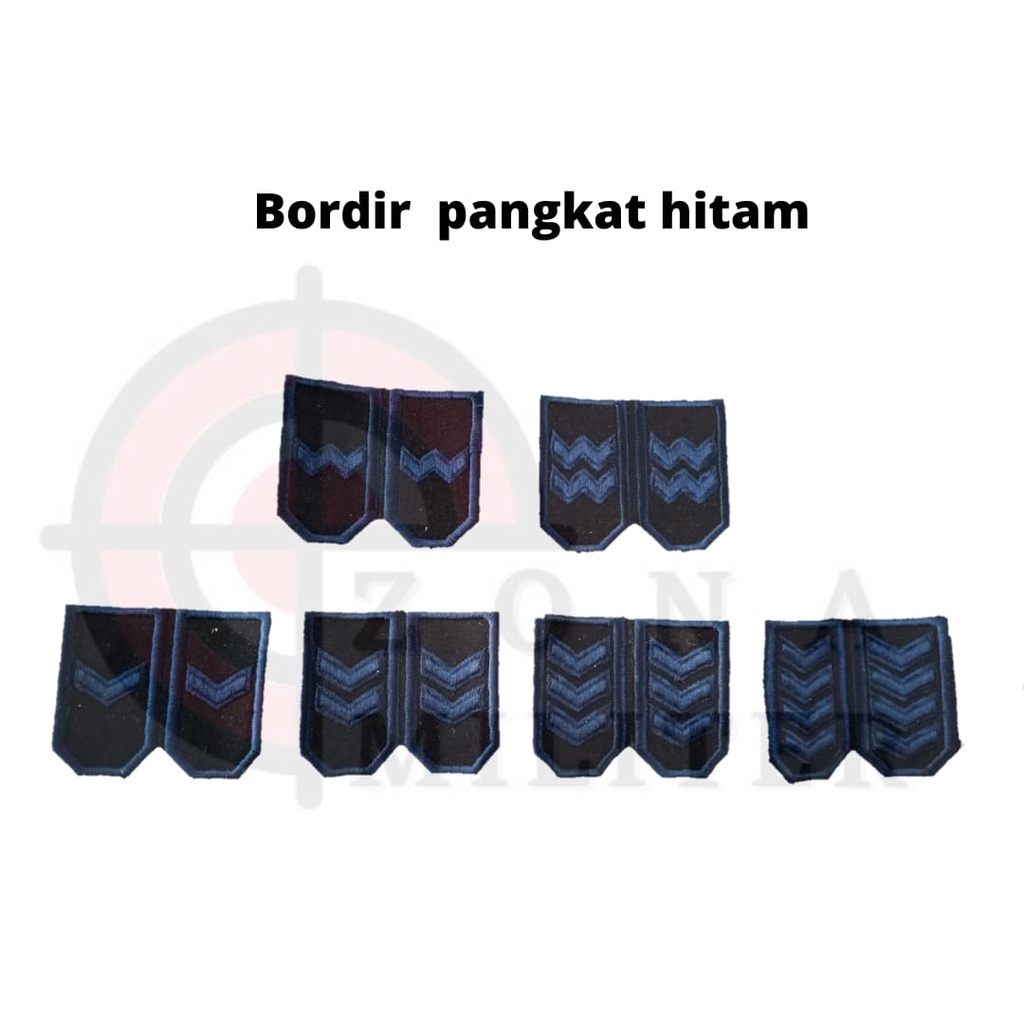 Jual Pangkat Polisi PDL Bordir HITAM TERLARISS | Shopee Indonesia