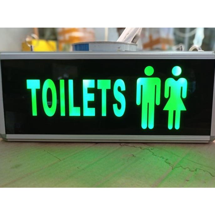 Jual Lampu Exit Led Sign Emergency Toilet Leviamawar | Shopee Indonesia