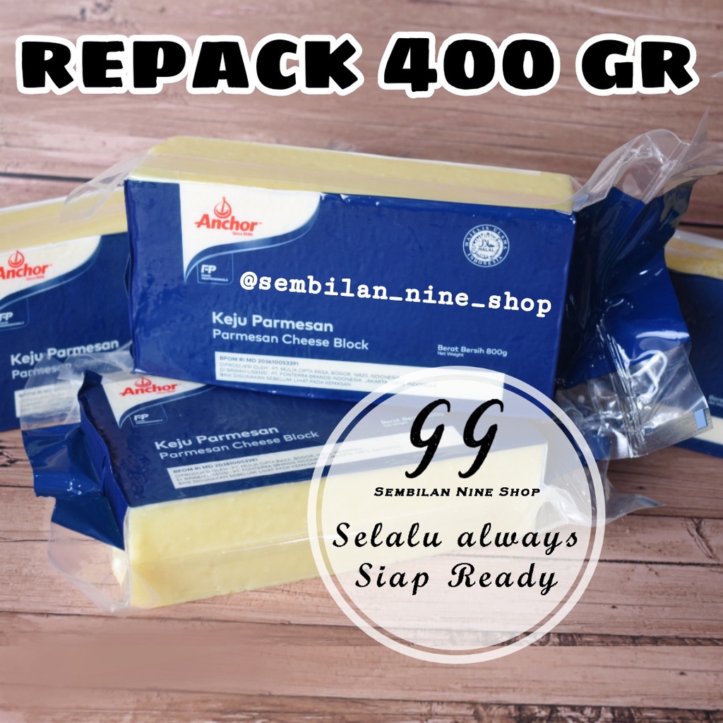 Jual Anchor Keju PARMESAN Cheese BLOCK 400 gram Potongan Balok Blok ...