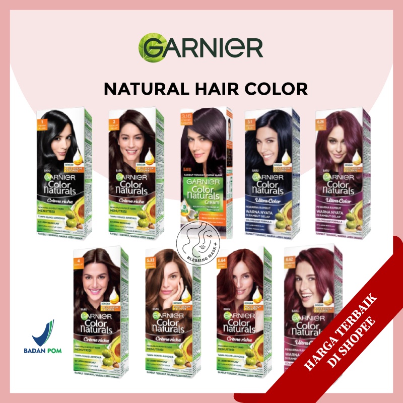 Jual Garnier Hair Colour Natural Color | Pewarna Rambut - SACHET & FULL ...