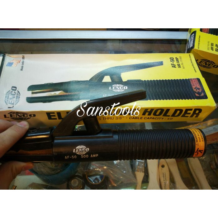 Jual stang las / tang las LENCO 500A AF-50 AMERIKA ASLI FULL TEMBAGA ...