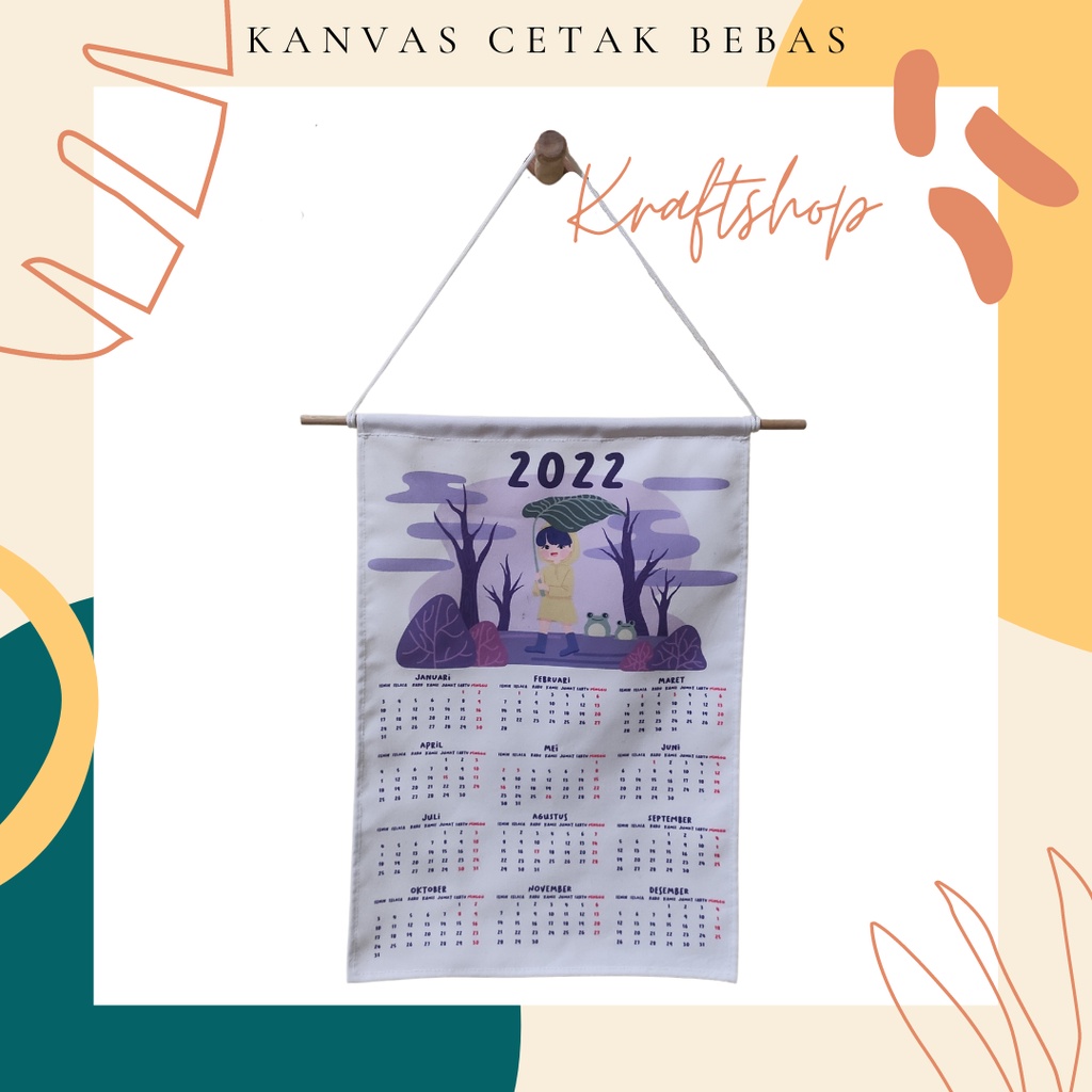 Jual Cetak Fabric Calender / Kalender Aesthetic Kain Kanvas Foto ...