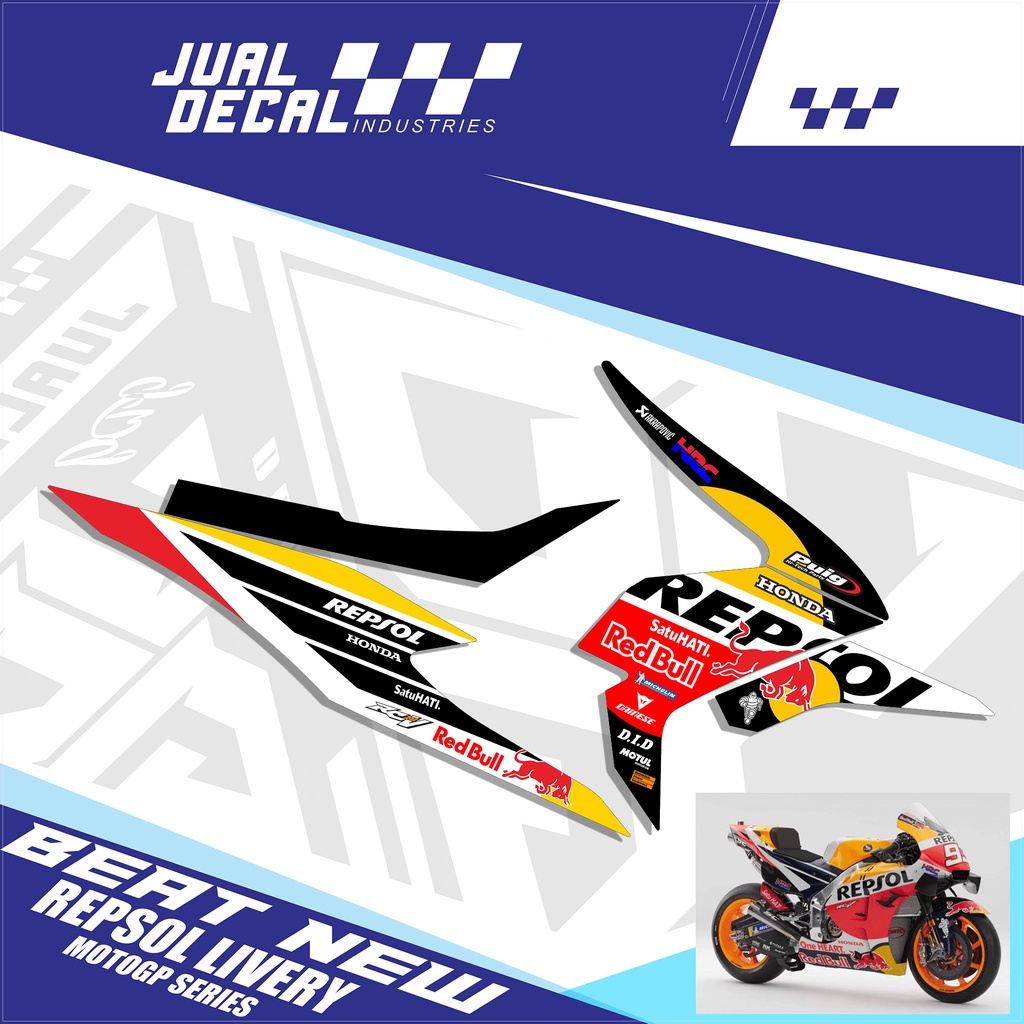 Jual Stiker Honda Beat Variasi REPSOL Livery 2020 2021 2022 Striping ...