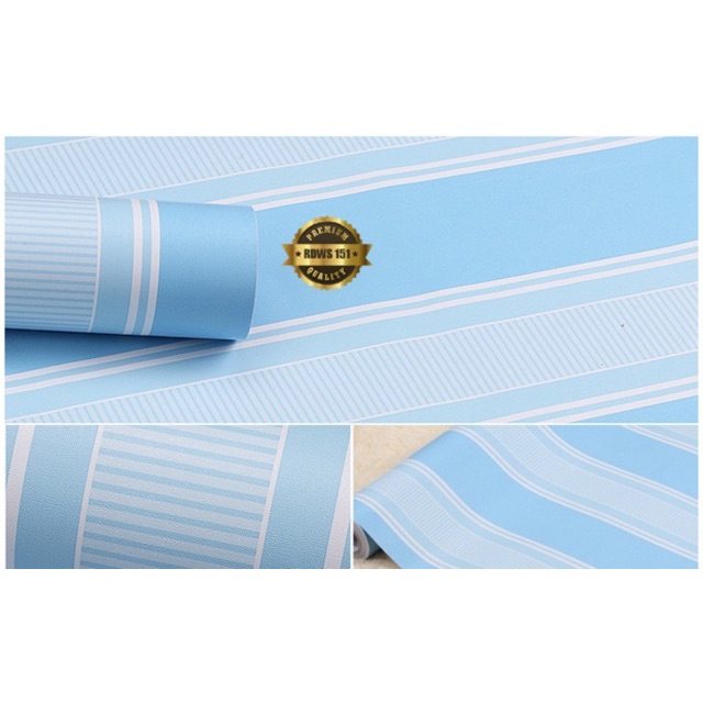 Jual Wallpaper stiker motif blue line ukuran 45cm x 10m | Shopee Indonesia