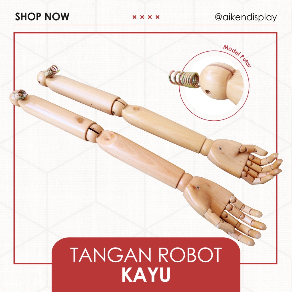 Jual Tangan Robot Manekin Asli Kayu / Plastik Motif Kayu, Tangan ...