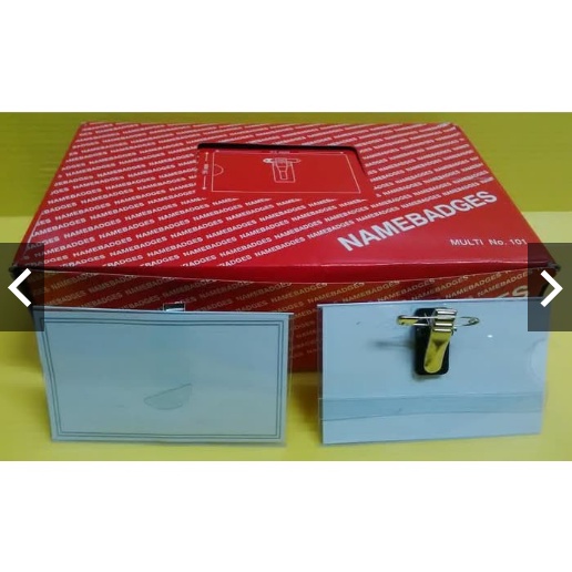 Jual [ PACK ] Name Tag Multi / Tanda Peserta Peniti Plastik MURAH ...