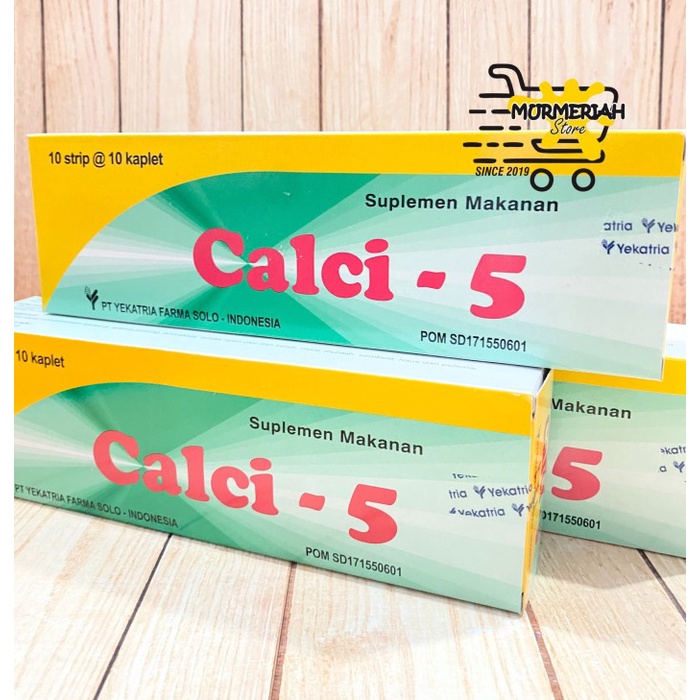 Jual CALCI-5 Box isi 100 kaplet Calcium Lactate 500 mg-Kalsium Laktat ...