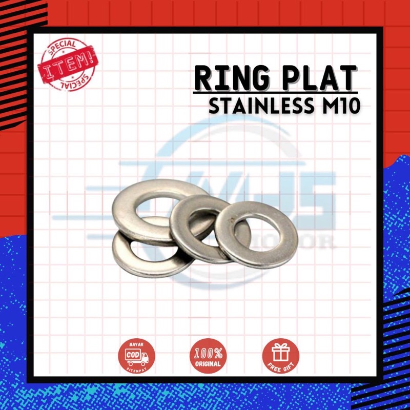 Jual Ring Plat M10 / 10MM Stainless Steel 304 Tebal | Shopee Indonesia