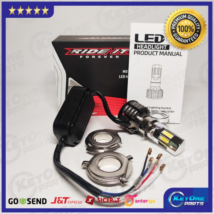 Jual LAMPU LED KIPAS MOTOR MOBIL H4 H6 BEBEK MATIC 35 WATT 6 SISI RIDE IT | Shopee Indonesia