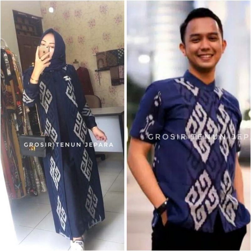 Jual Set couple family Gamis Tenun premium | Shopee Indonesia