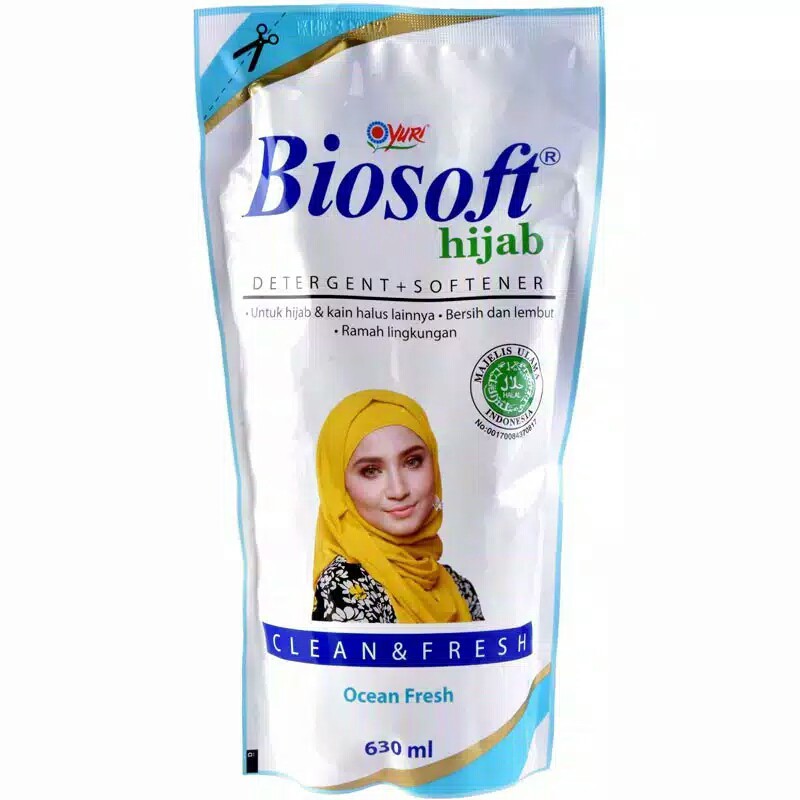 Jual Yuri Biosoft Hijab Detergent Softener 630 ml | Shopee Indonesia